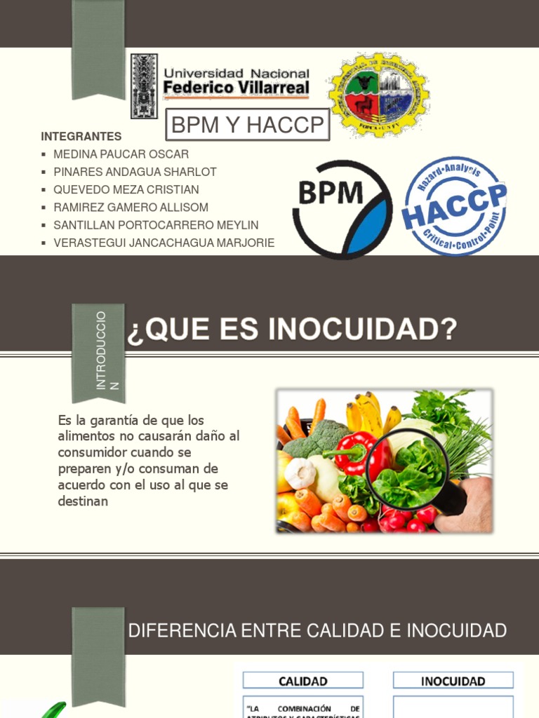 BPM Y HACCP | Análisis de Riesgo y Puntos Críticos de Control | Alimentos