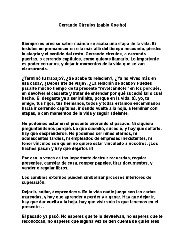 Cerrando Circulos | PDF