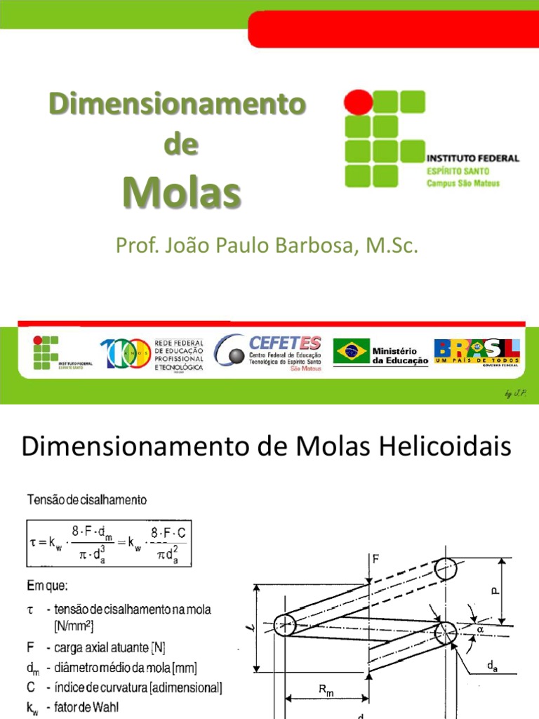 Aula - 05 - Dimensionamento de Molas | PDF