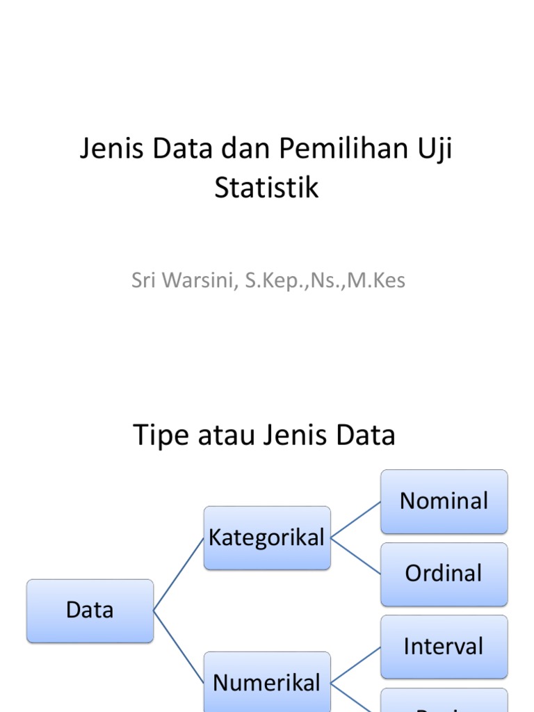 Jenis Data Dan Pemilihan Uji Statistik | PDF