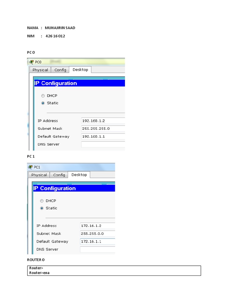Laporan Sementara Ospf | PDF | Router (Computing) | Ip Address