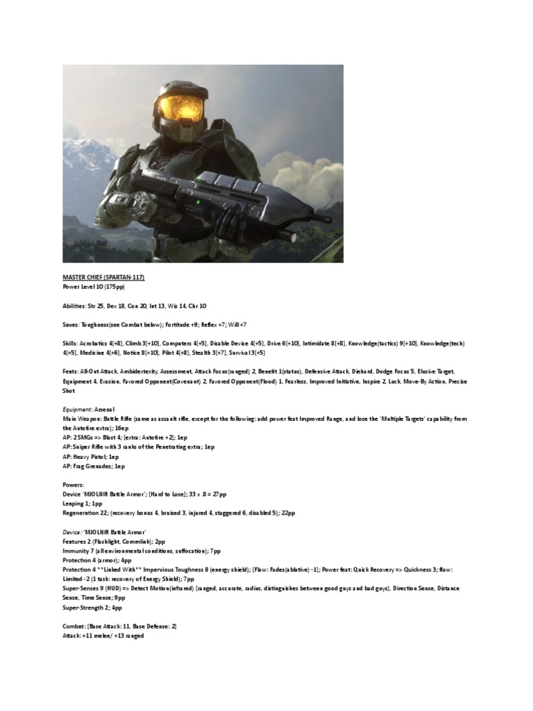 Master Chief | PDF | Rifle | Military Equipment