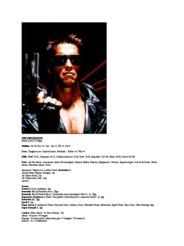 The Terminator Model 101: A Detailed Power Level Breakdown of the ...