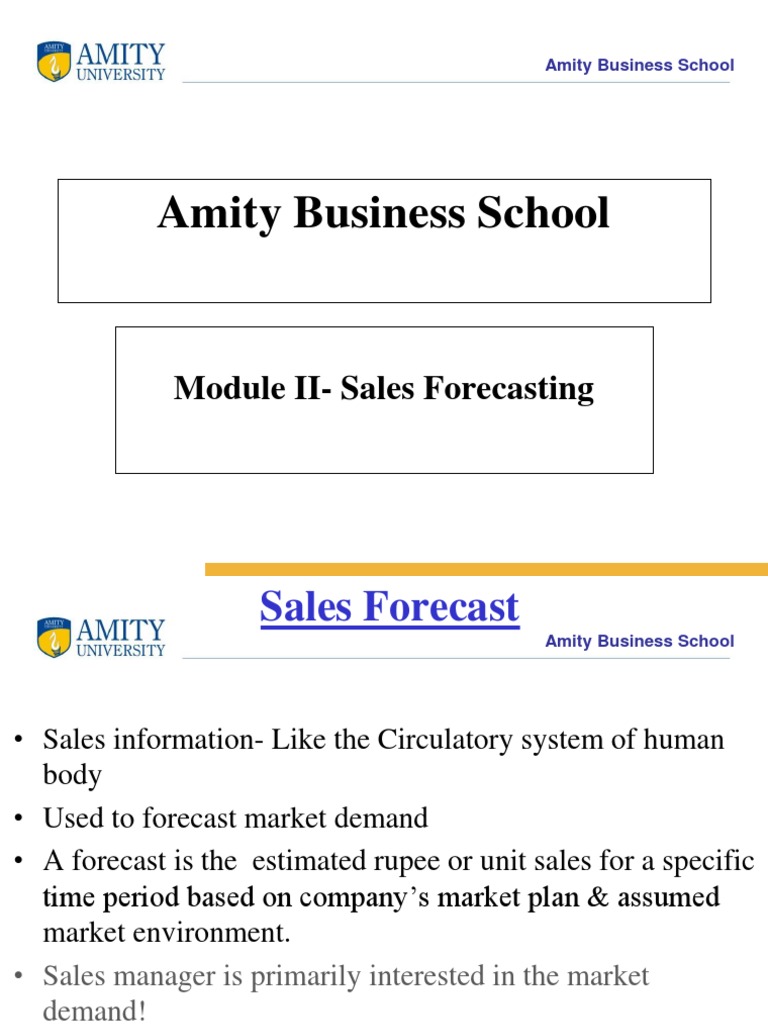 Sales Forecasting Pdf Forecasting Regression Analysis