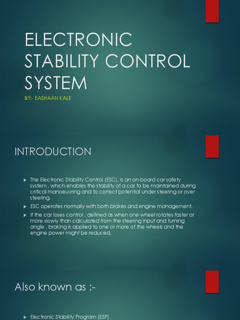 Electronic Stability Control System | Anti Lock Braking System ...