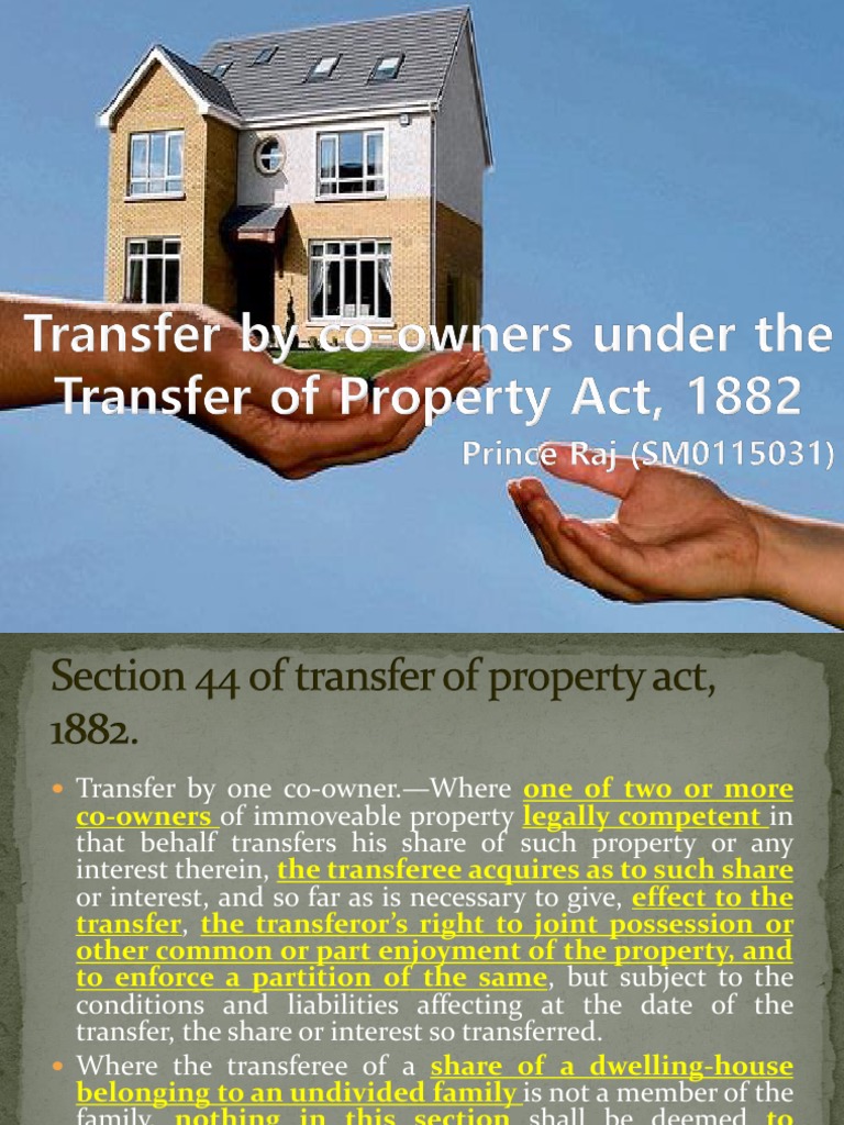 Co-Ownership Rights and Transfers Explained | PDF | Property | Law And ...