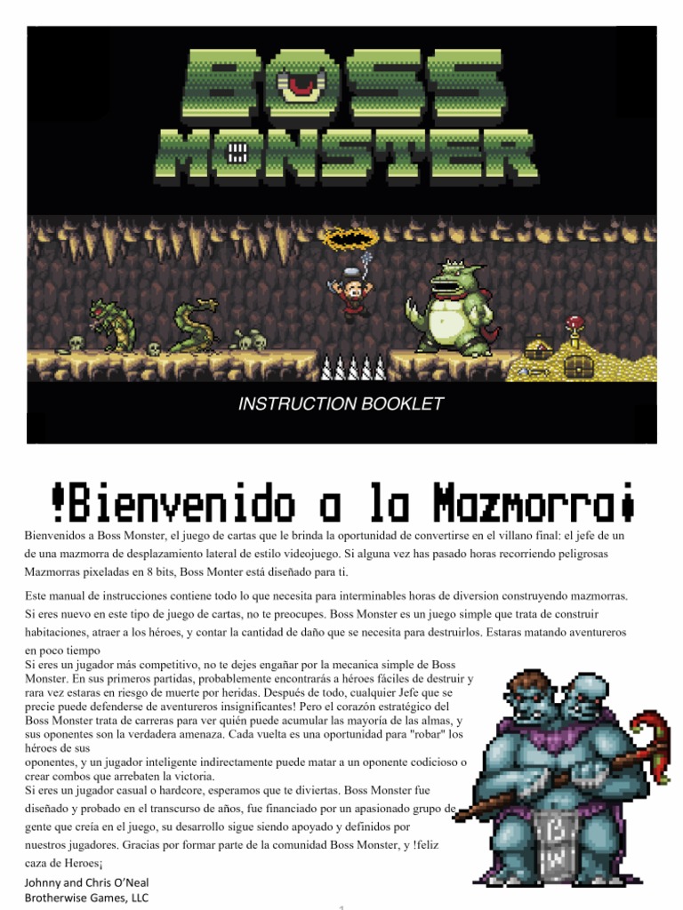 Boss Monster Reglas en Español V1 PDF | PDF