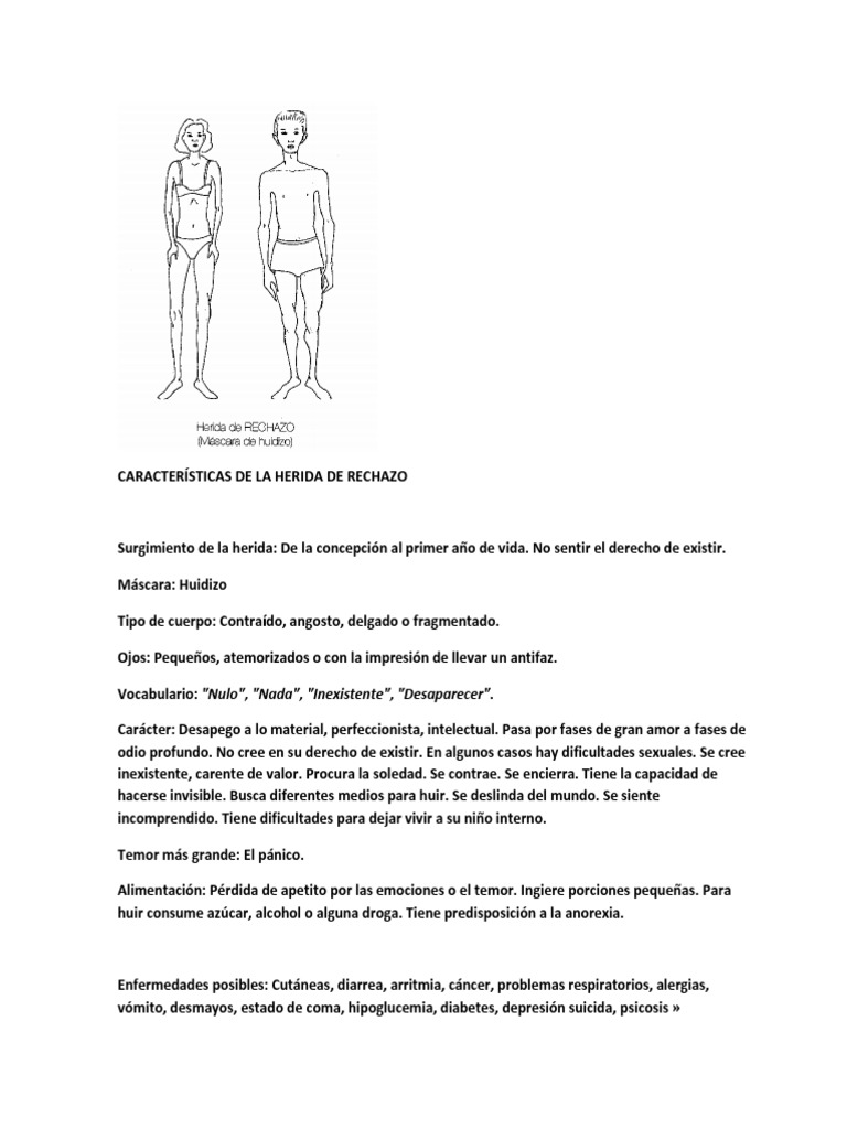 Características De La Herida De Rechazo Pdf Amor Enfermedades Y