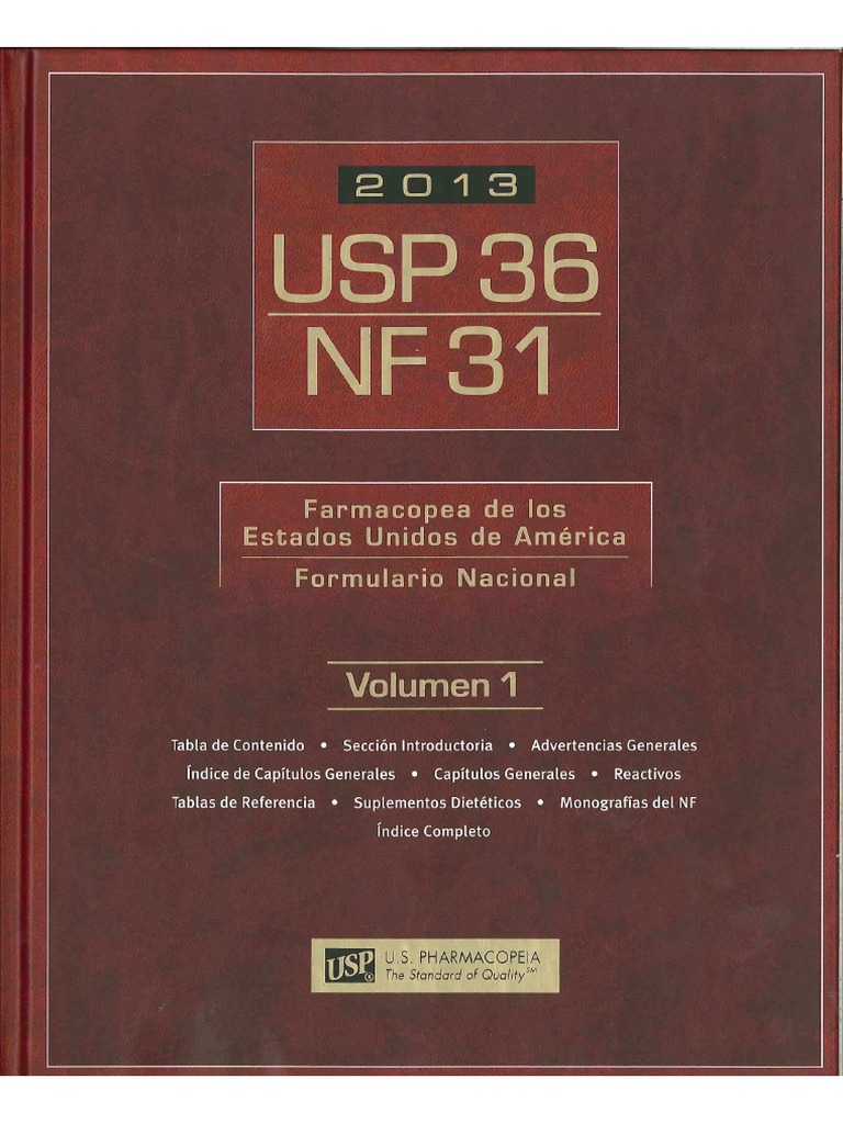Usp 36 - NF 31 (Volumen 1)