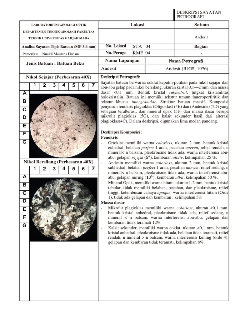 DESKRIPSI SAYATAN PETROGRAFI.docx