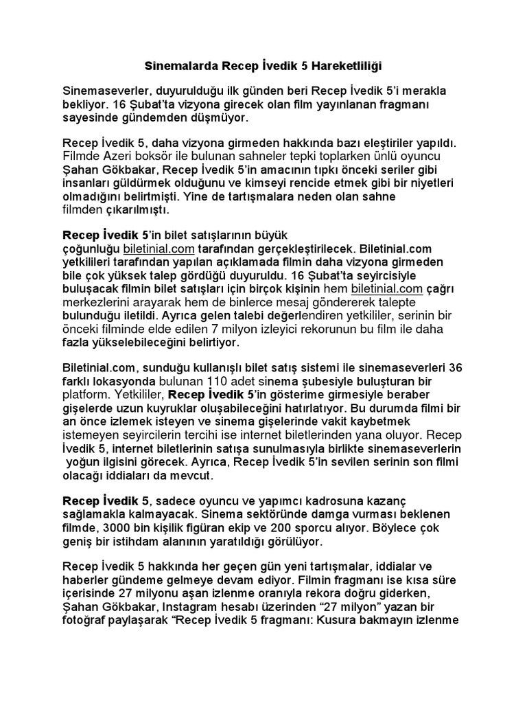 Recep Ivedik 5 | PDF