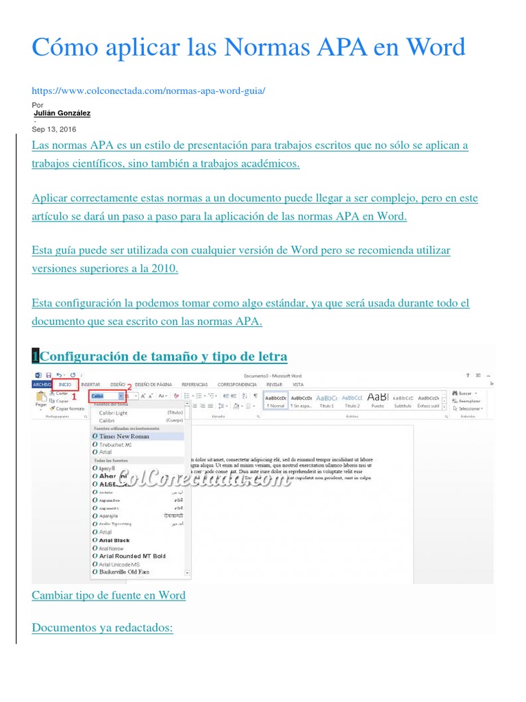 Cómo Aplicar Las Normas APA en Word | Sumario abstracto) | Microsoft Word