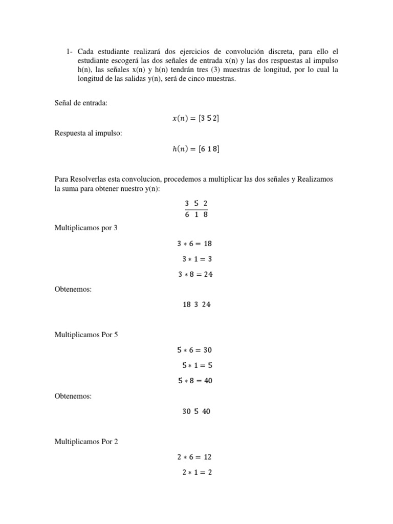 Convolucion Discreta | PDF | Circunvolución | Análisis matemático