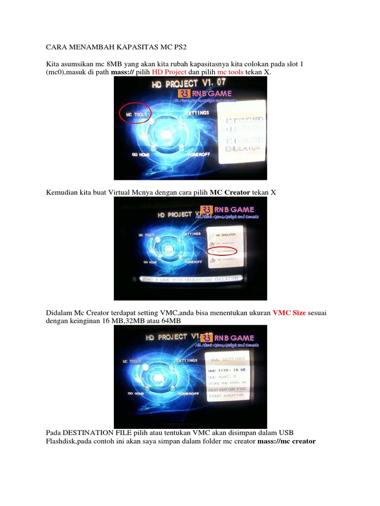 Cara Menambah Kapasitas MC Ps2 | PDF