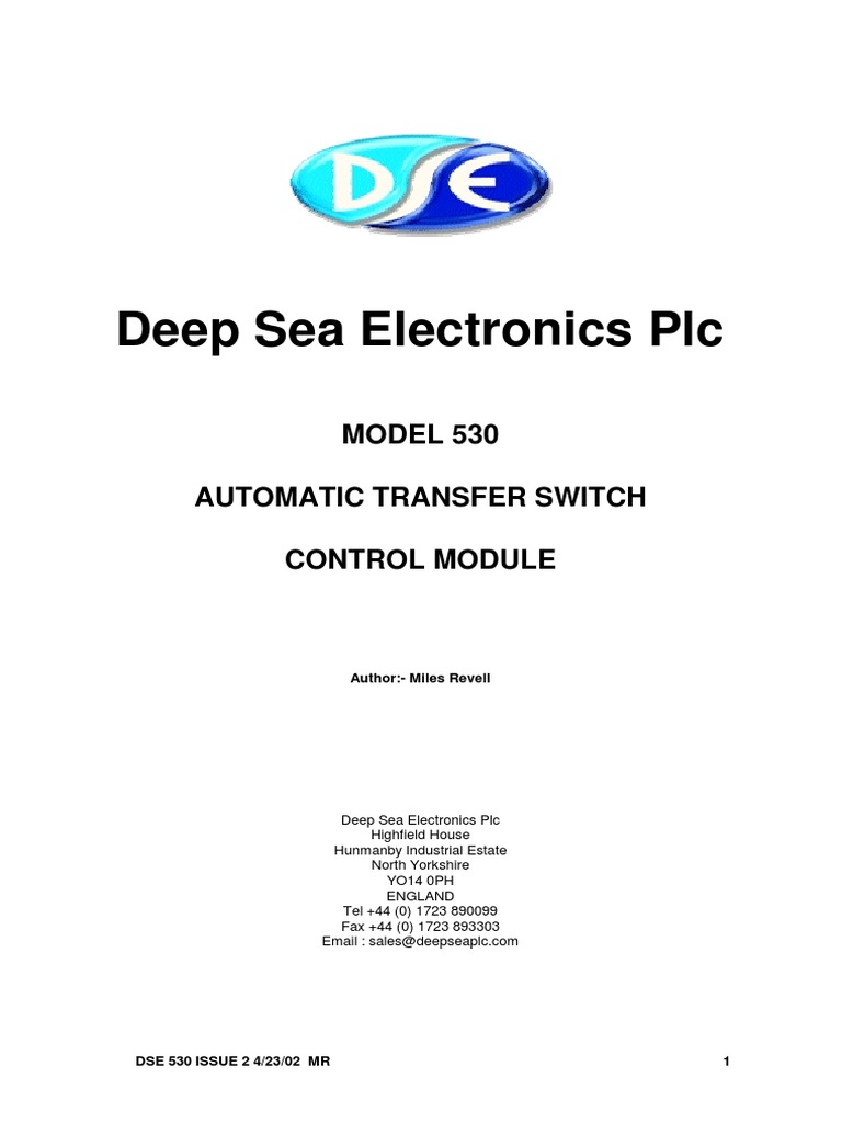 Dse 530 Manual PDF | PDF | Relay | Switch