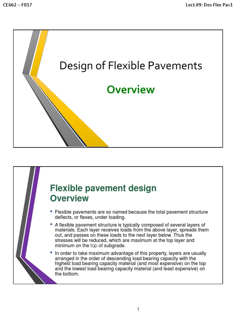 Flexible Pavement Design Overview | PDF | Elasticity (Physics) | Road ...