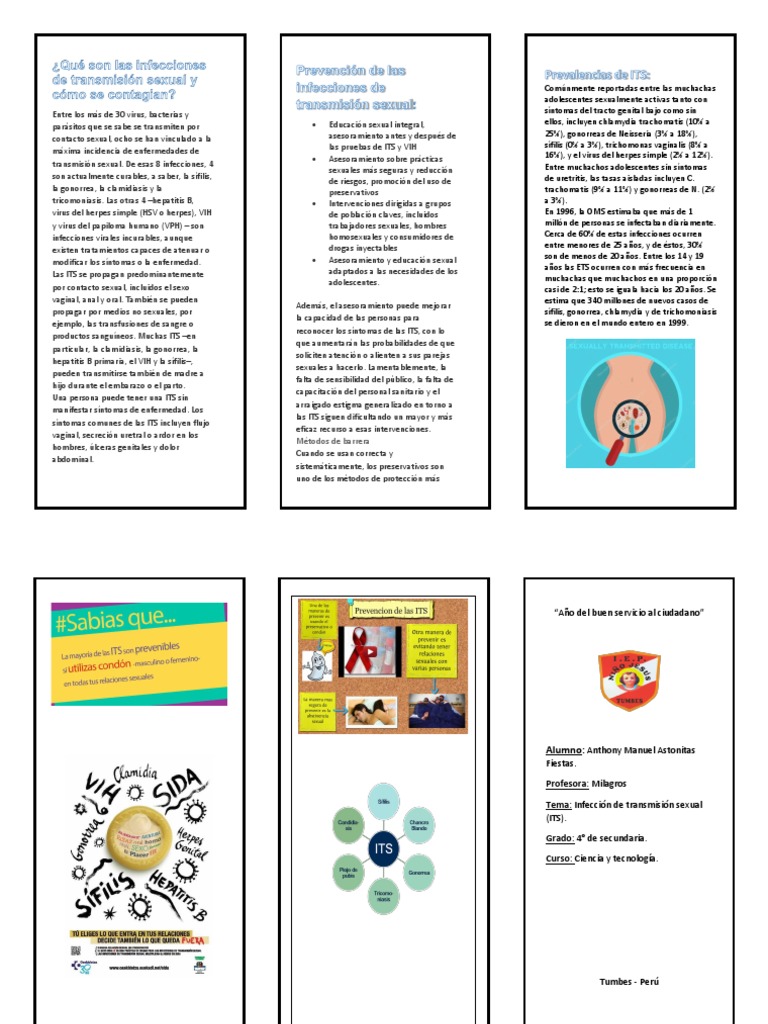Triptico Its | Infección transmitida sexualmente | Trastornos ginecológicos