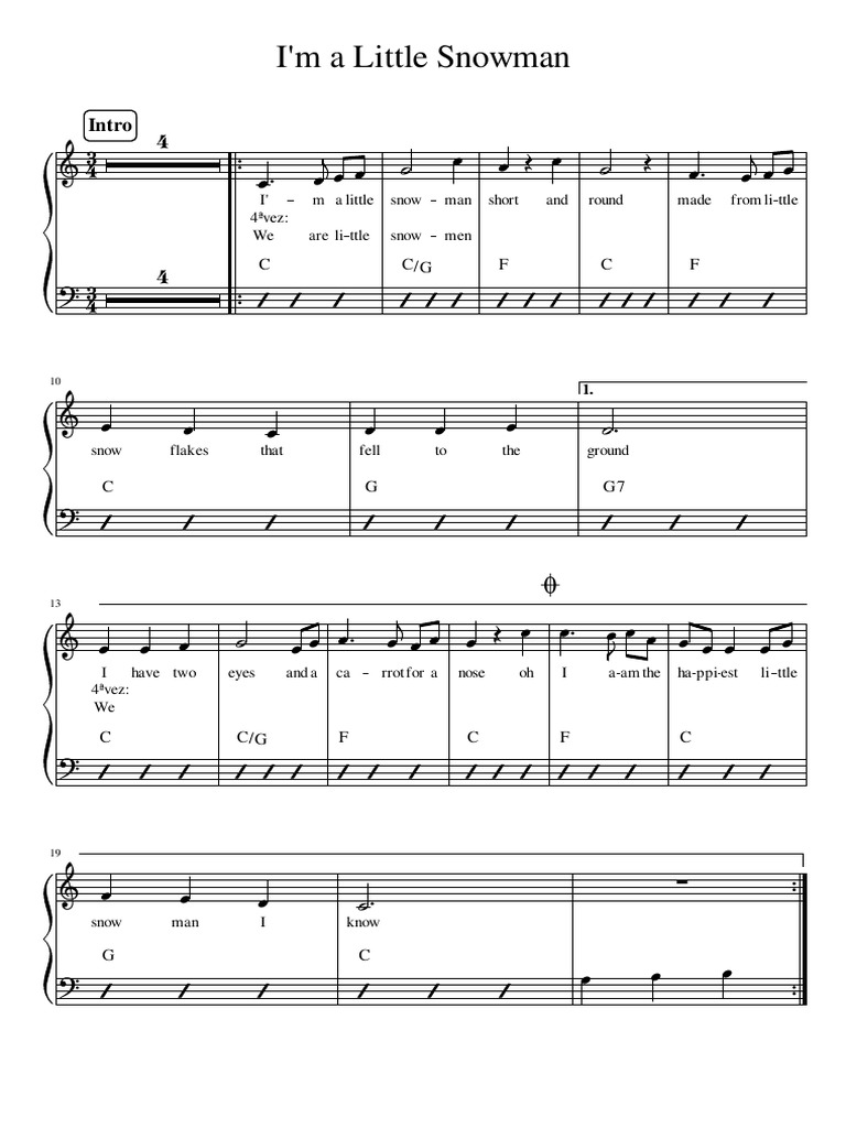 I'm a Little Snowman | Snow | Winter Phenomena