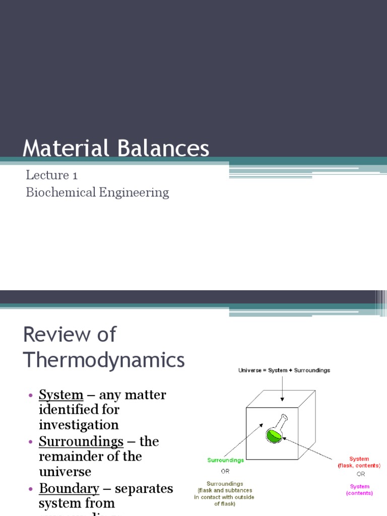 Material Balances | PDF | Filtration | Chemistry