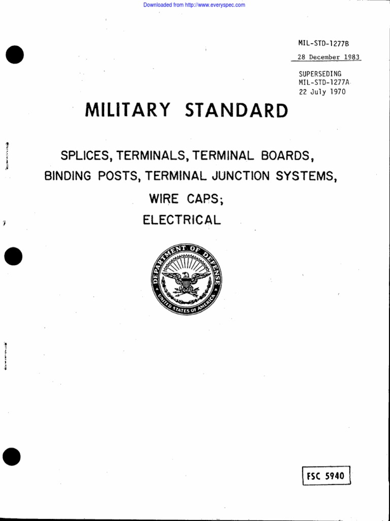 Mil STD 1277b | PDF | Electrical Conductor | Electrical Engineering