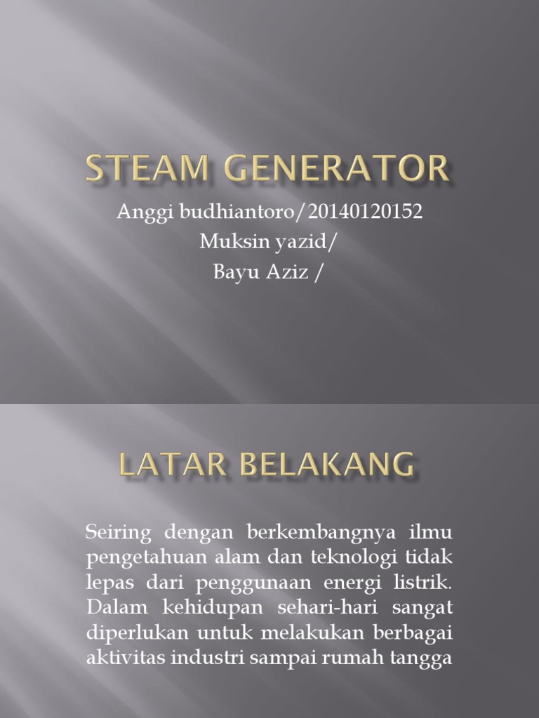 Steam Generator ppt-1 | PDF