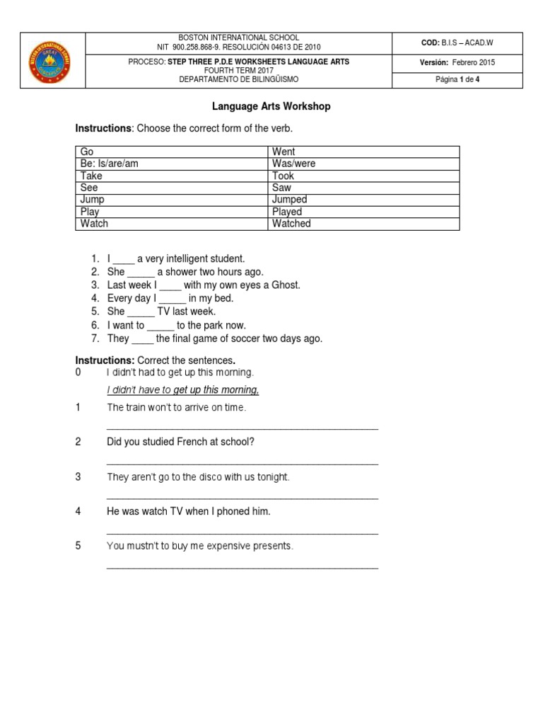 Step 3 Language Arts Worksheets 2017 | PDF | Home & Garden