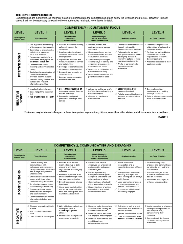 Competency Framework | PDF | Competence (Human Resources) | Leadership