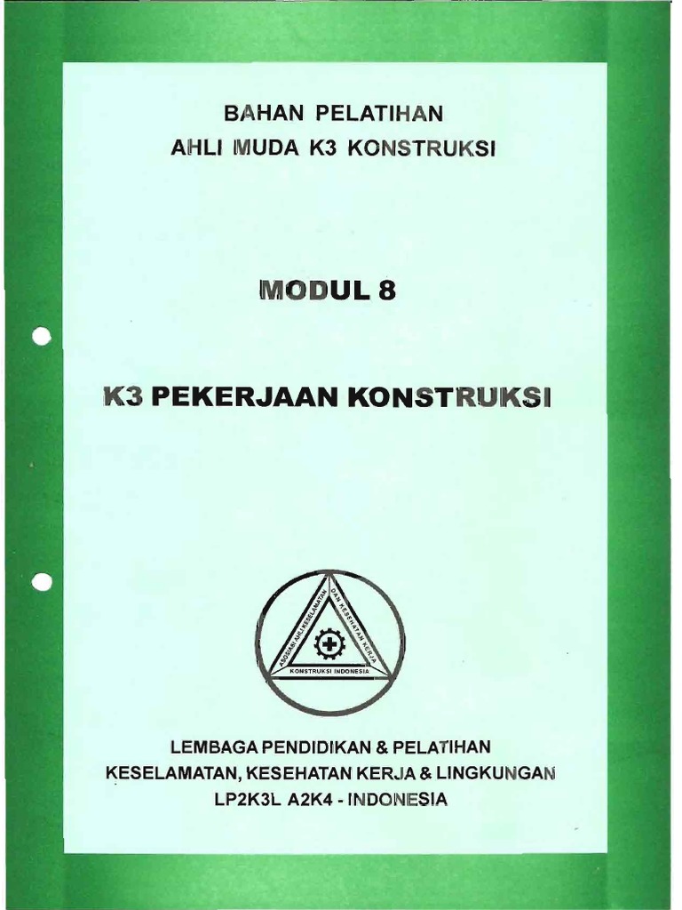 Modul 08 - K3 Pekerjaan Konstruksi PDF | PDF | Teknologi & Rekayasa