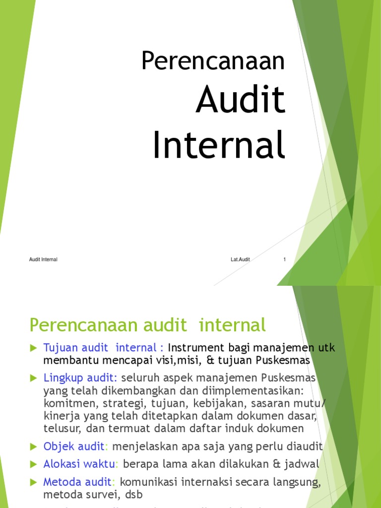 Rencana Audit Internal | PDF