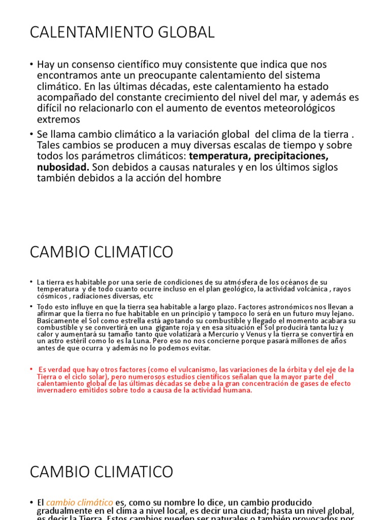 Calentamiento Global | Cambio climático | Efecto invernadero