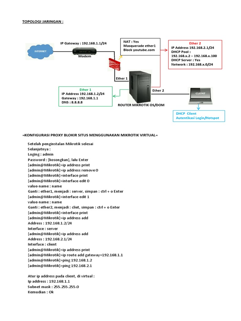 Configuring a Proxy Server to Block Websites Using Mikrotik ...