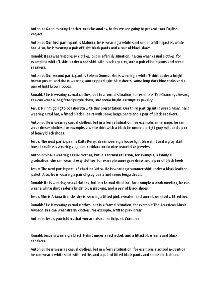 English Project B04 | PDF | Clothing | Fashion