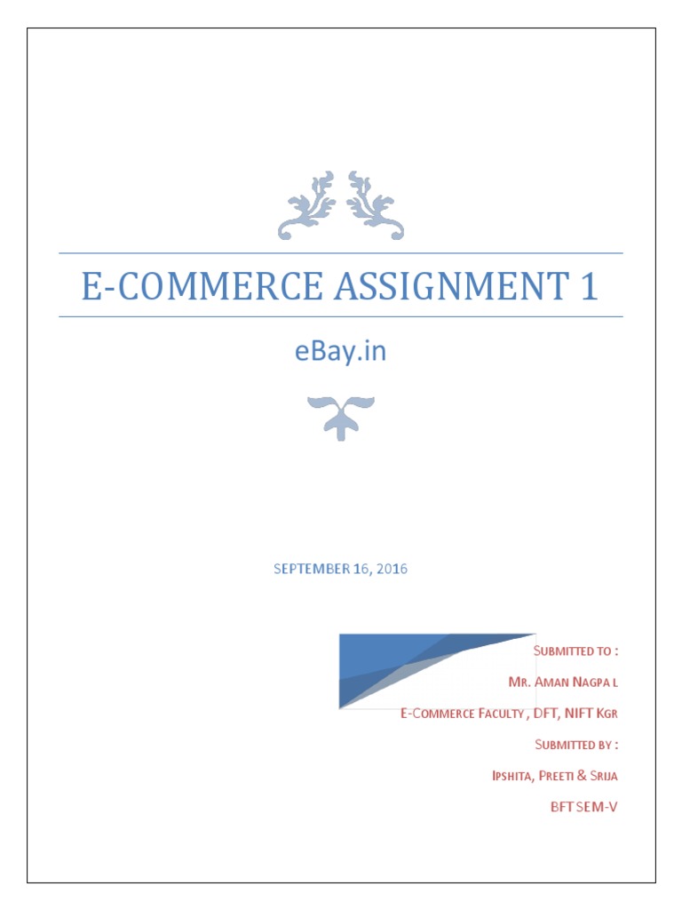 E-Commerce Assignment 1: Ebay - in | PDF | E Bay | Pay Pal