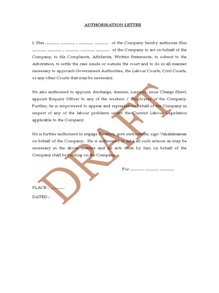 Authorisation Letter and Board Resolution | PDF | Lawsuit | Complaint