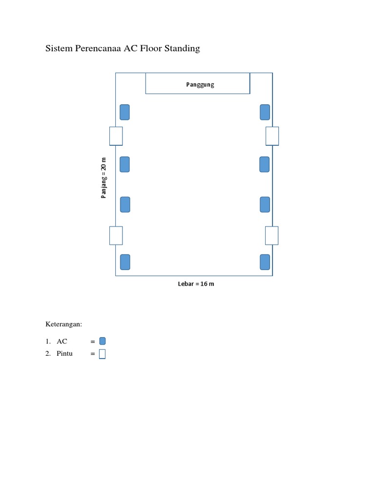 Sistem Perencanaa AC Floor Standing: Panggung | PDF