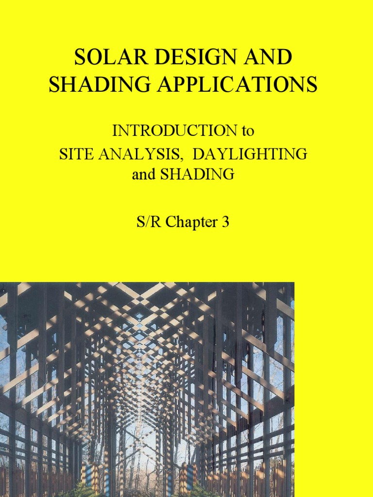 Solar Design and Shading Applications | PDF | Lighting | Architectural ...