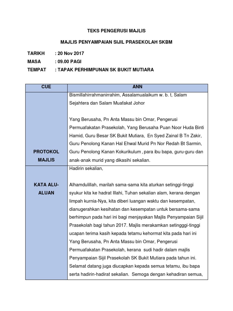 TEKS MC Konvo Prasekolah | PDF TEKS MC Konvo Prasekolah | PDF
