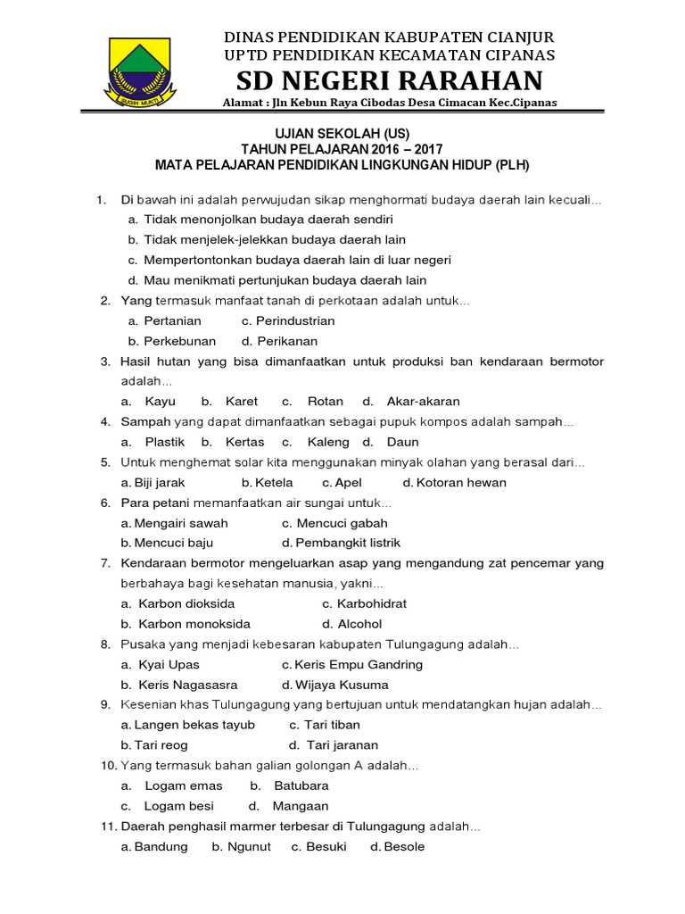 Soal PLH US | PDF