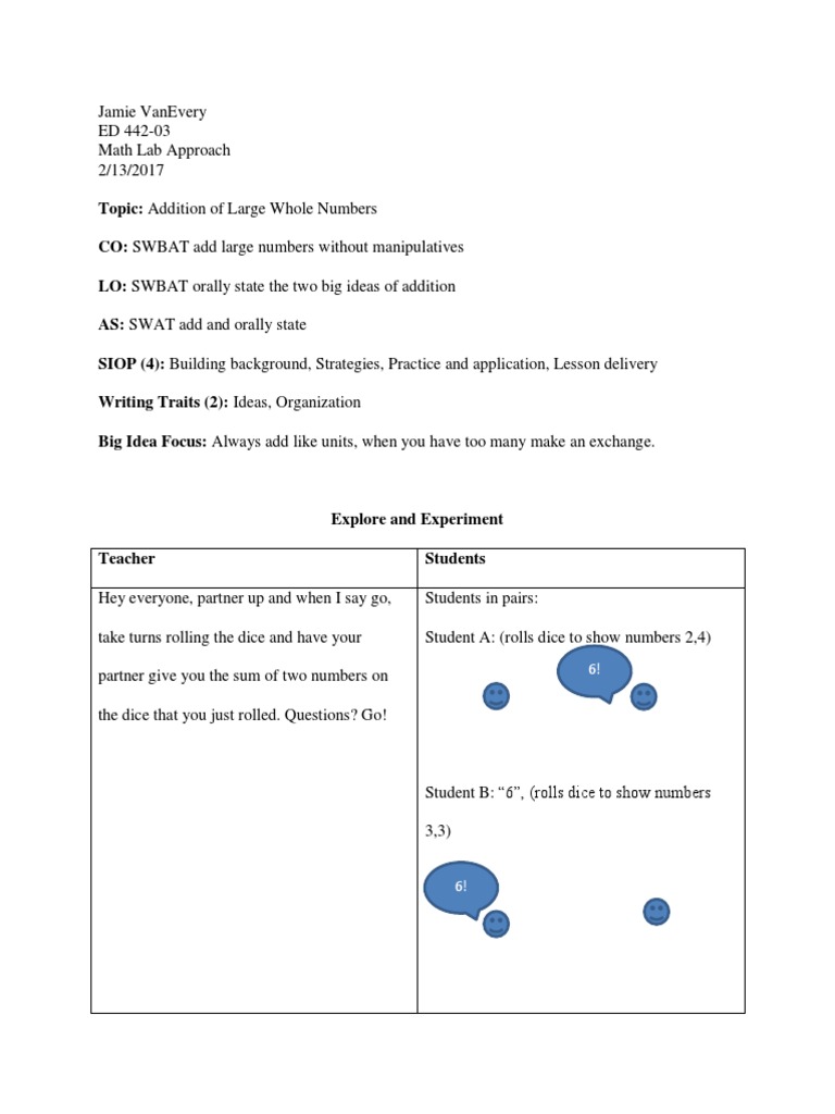 Math Lab Approach Lesson PDF | PDF