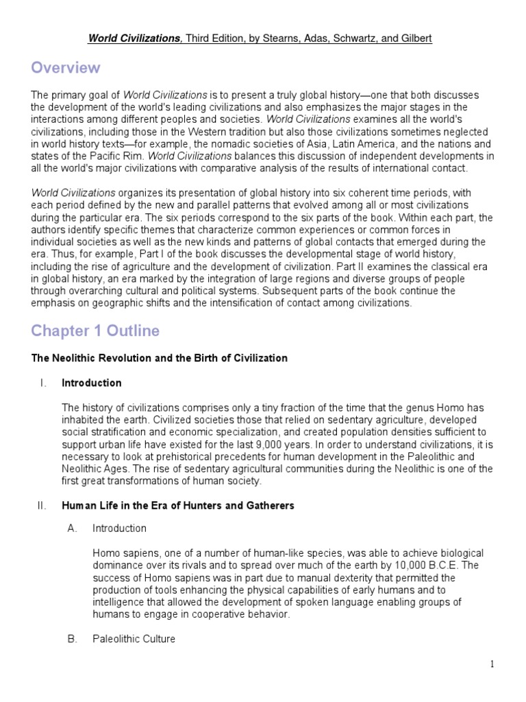 World Civilizations Outline | PDF | Ancient Egypt | Civilization