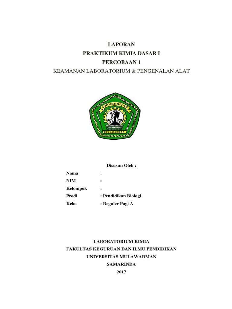 COVER Laporan Individu Sampul Dalam (Per Percobaan) | PDF | Sains ...