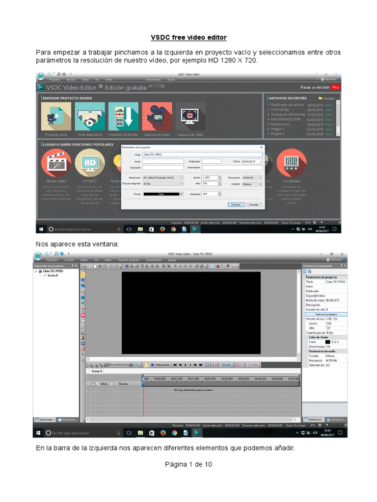 Guía de VSDC para Edición de Video | PDF | Ventana (informática) | Vídeo