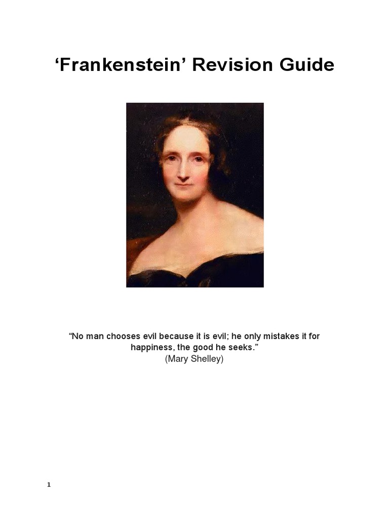A Level Frankenstein Revision Guide | PDF | Mary Shelley | Frankenstein