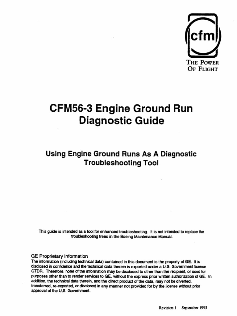 Diagnostics Book CFM56 3 Engine Ground Run | PDF