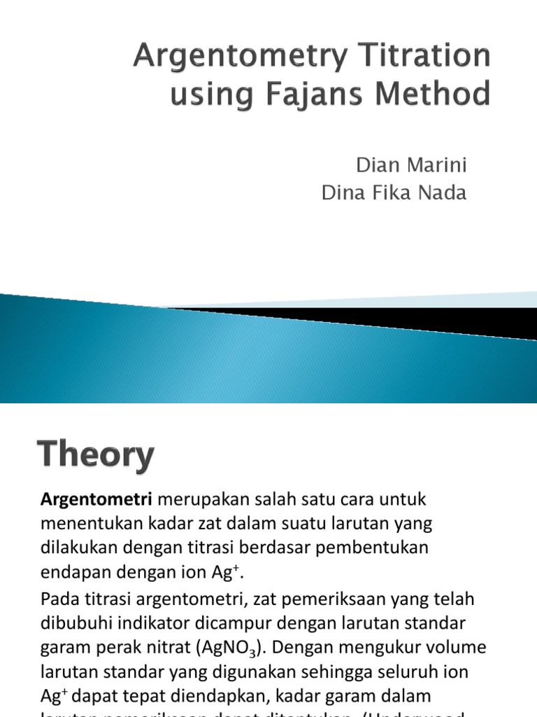 Argentometry (Metode Fajans) | PDF