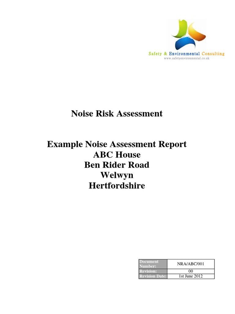 Noise Assessment Report | Download Free PDF | Noise | Hearing Loss