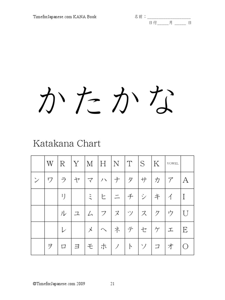 Katakana | PDF
