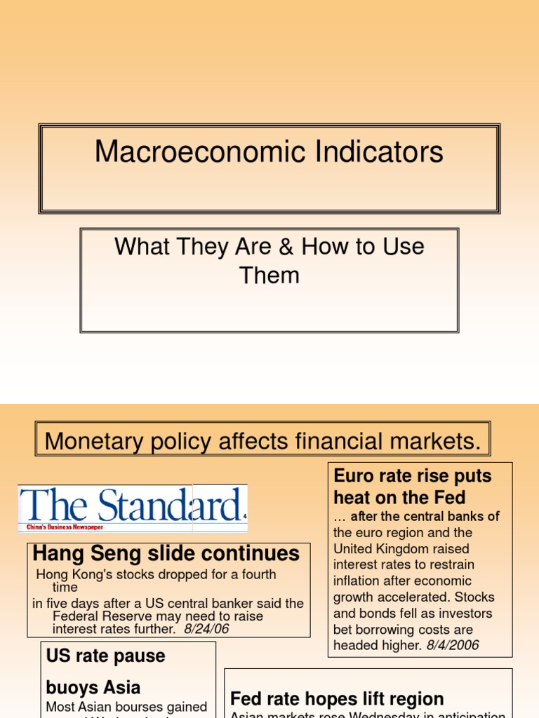 Macroeconomic Indicators: What They Are & How To Use Them | PDF | Real ...