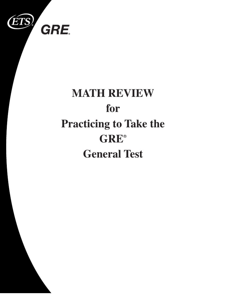 Math Review For Practicing To Take The GRE General Test | PDF ...