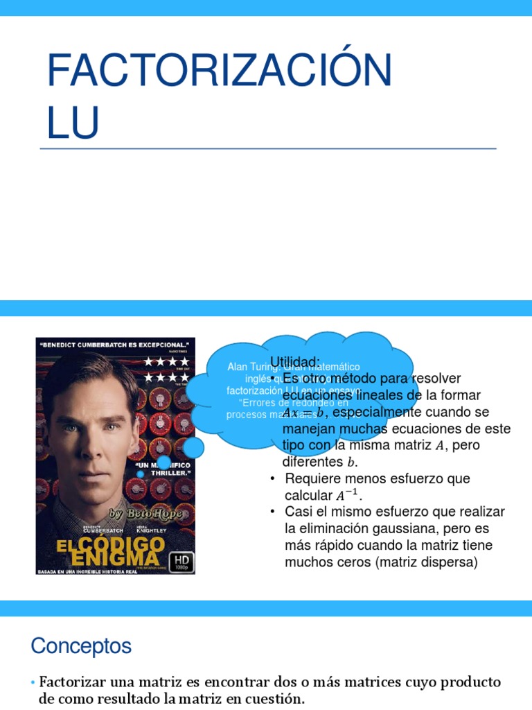 Factorizacion LU | PDF | Ciencia computacional | Matriz (Matemáticas)